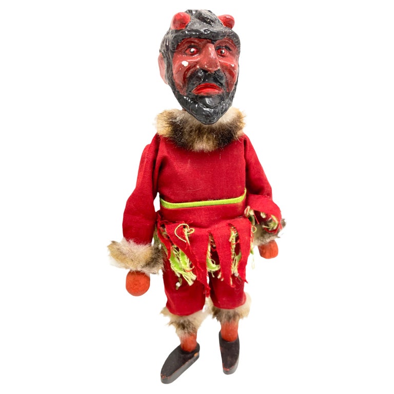 Petite Devil Krampus Marionette by a Puppet Maker, Antique Vintage Austria at 1stDibs