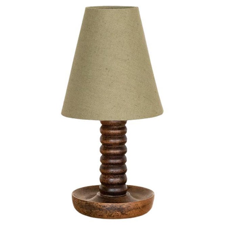 Petite French Bobbin Wood Lamp at 1stDibs | bobbin lamp, bobbin table lamp