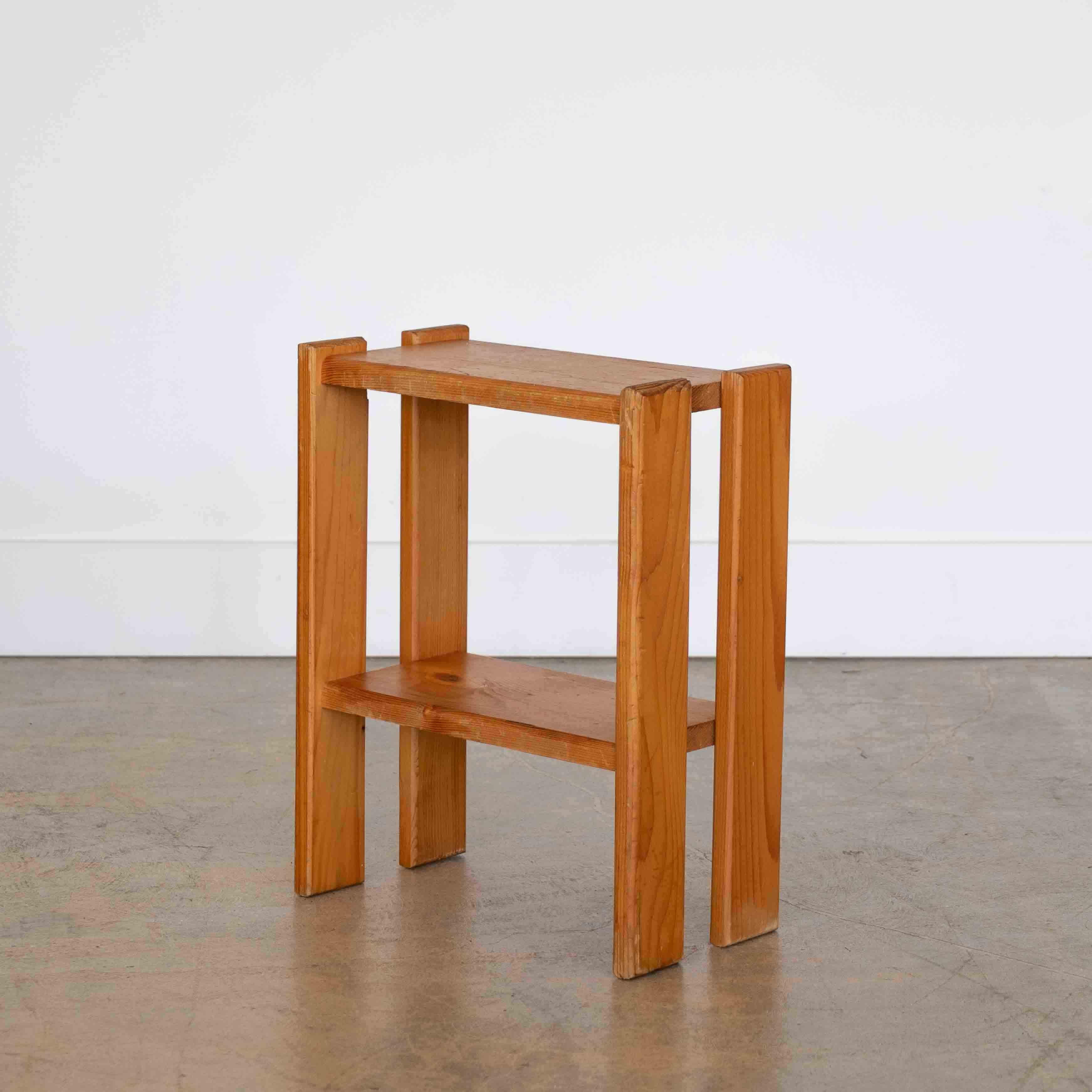 Petite French Elm Side Table For Sale at 1stDibs