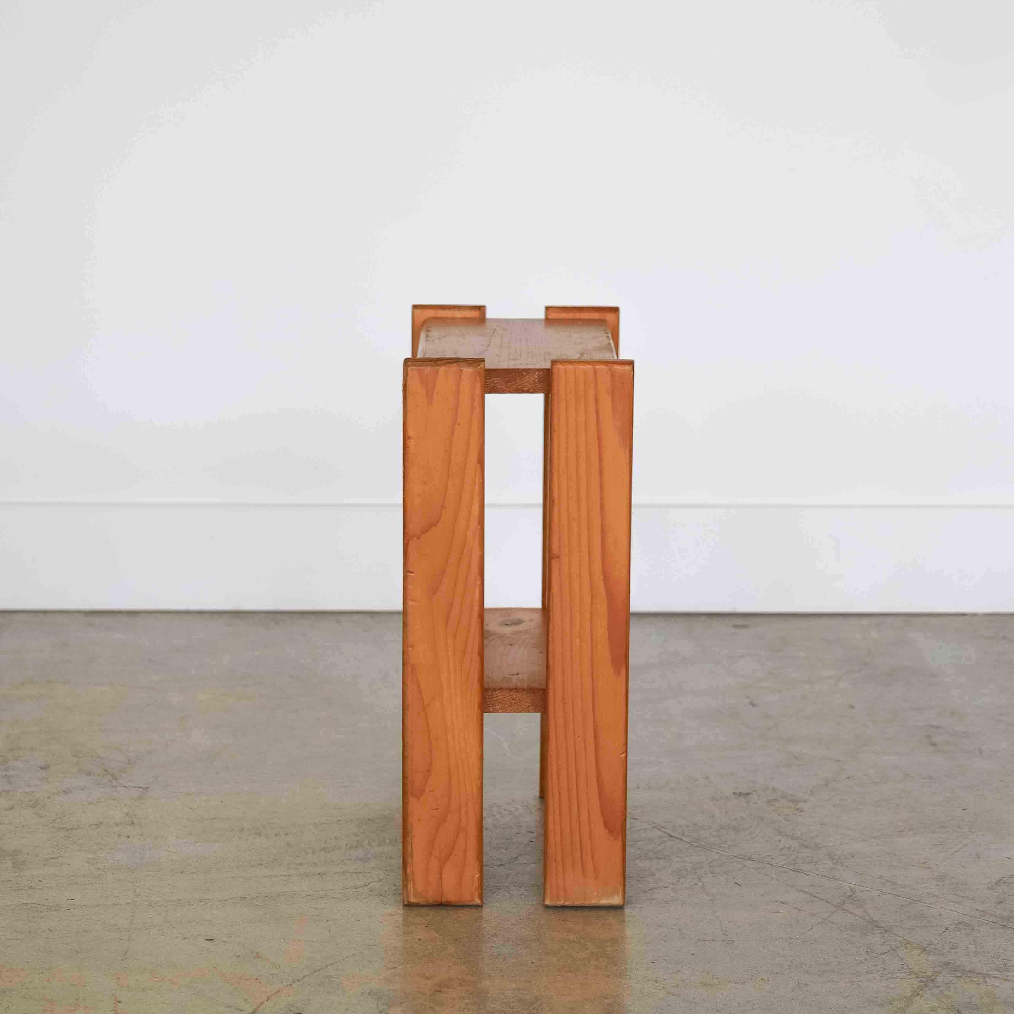 Petite French Elm Side Table For Sale at 1stDibs