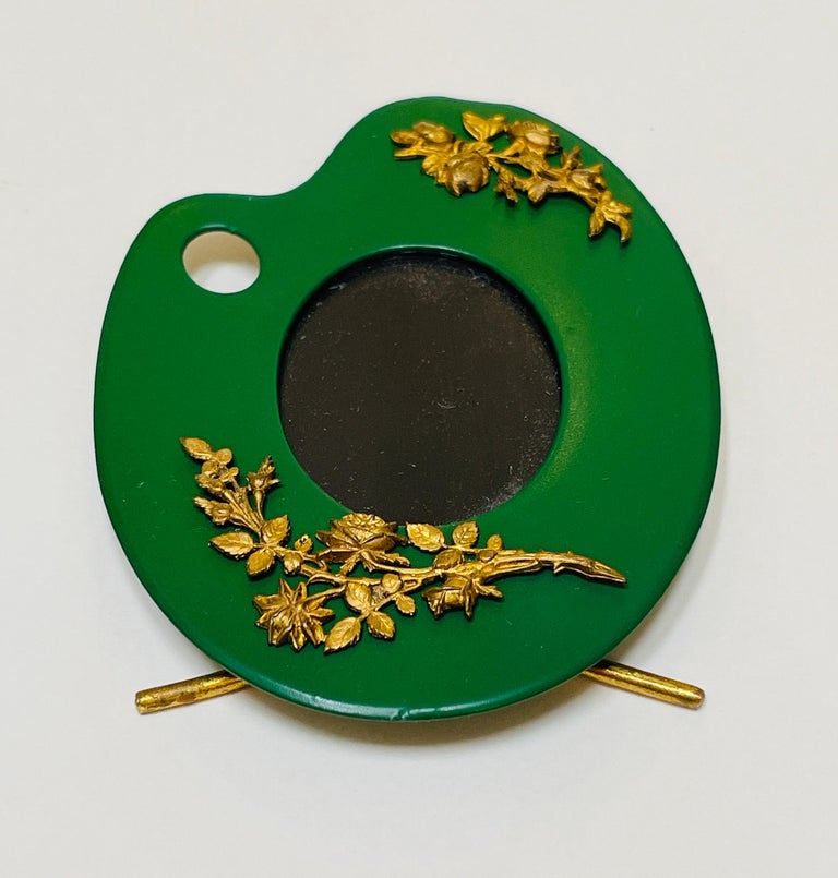 Petite French Enameled and Gilt Bronze Aesthetic Artist Palette Motif ...