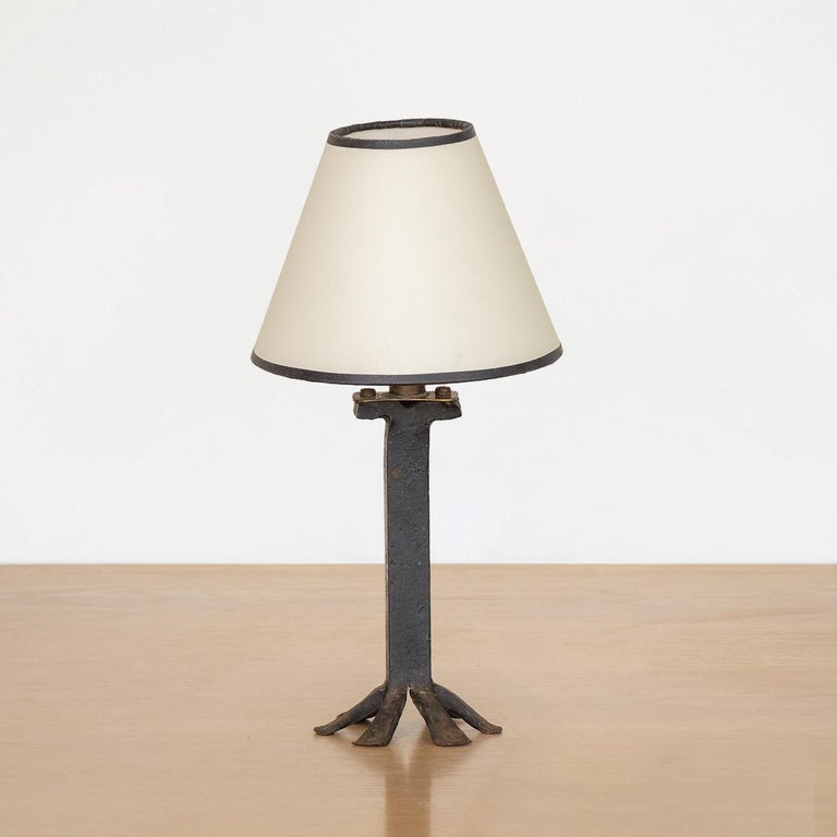 Petite French Iron Table Lamp at 1stDibs