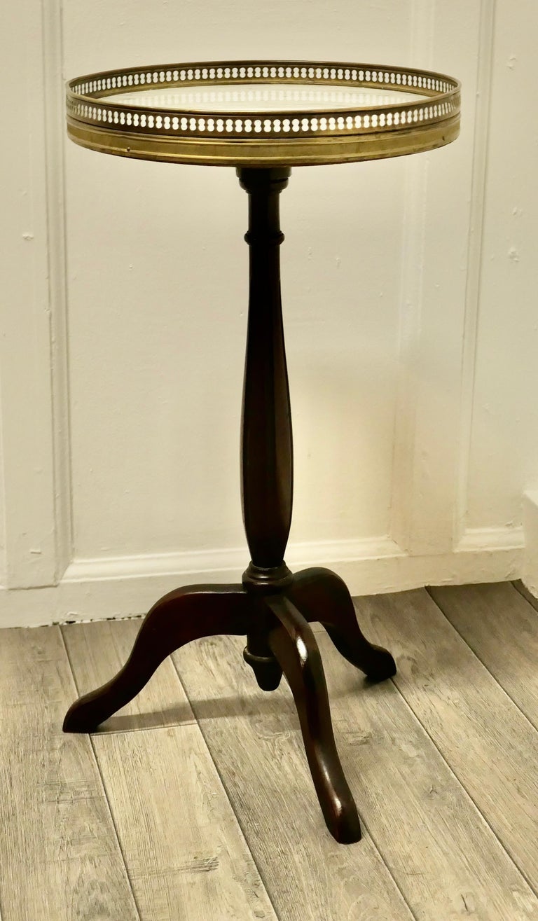 Petite French Marble Wine Table For Sale at 1stDibs