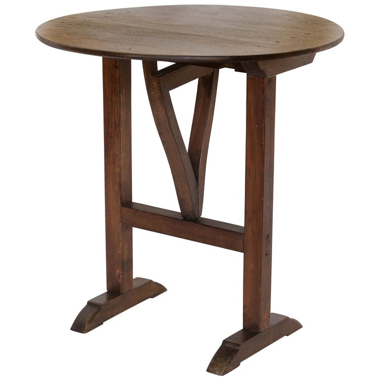 Petite French Wine Tasting Table at 1stDibs