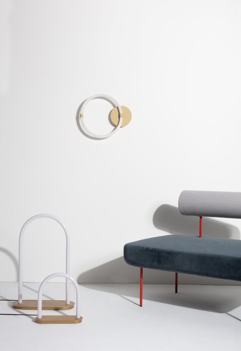 Petite Friture Unseen Wall Lamp O in Brass Transluscent by Studio Pepe ...