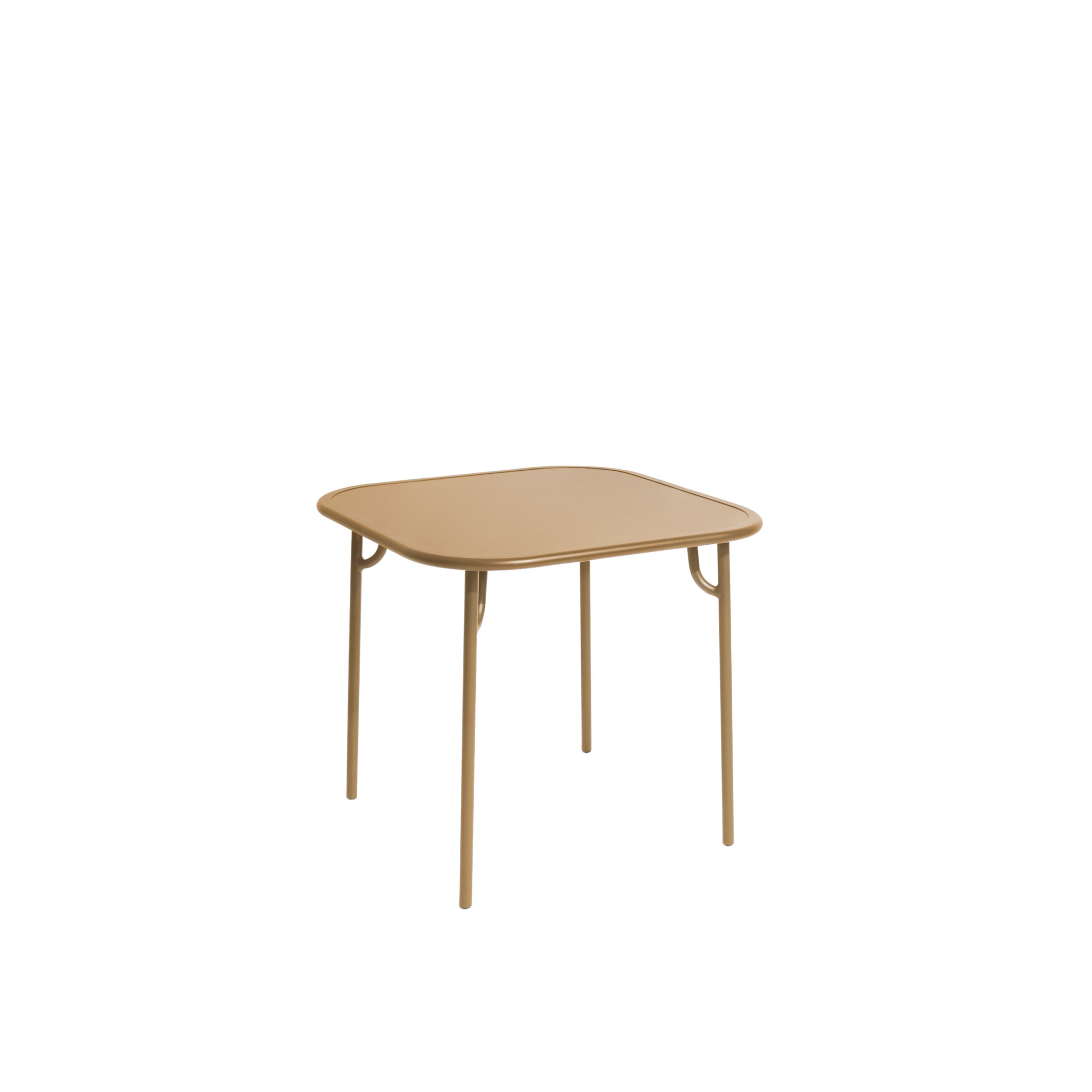Petite Friture Week-End Plain Square Dining Table in Gold Aluminium ...