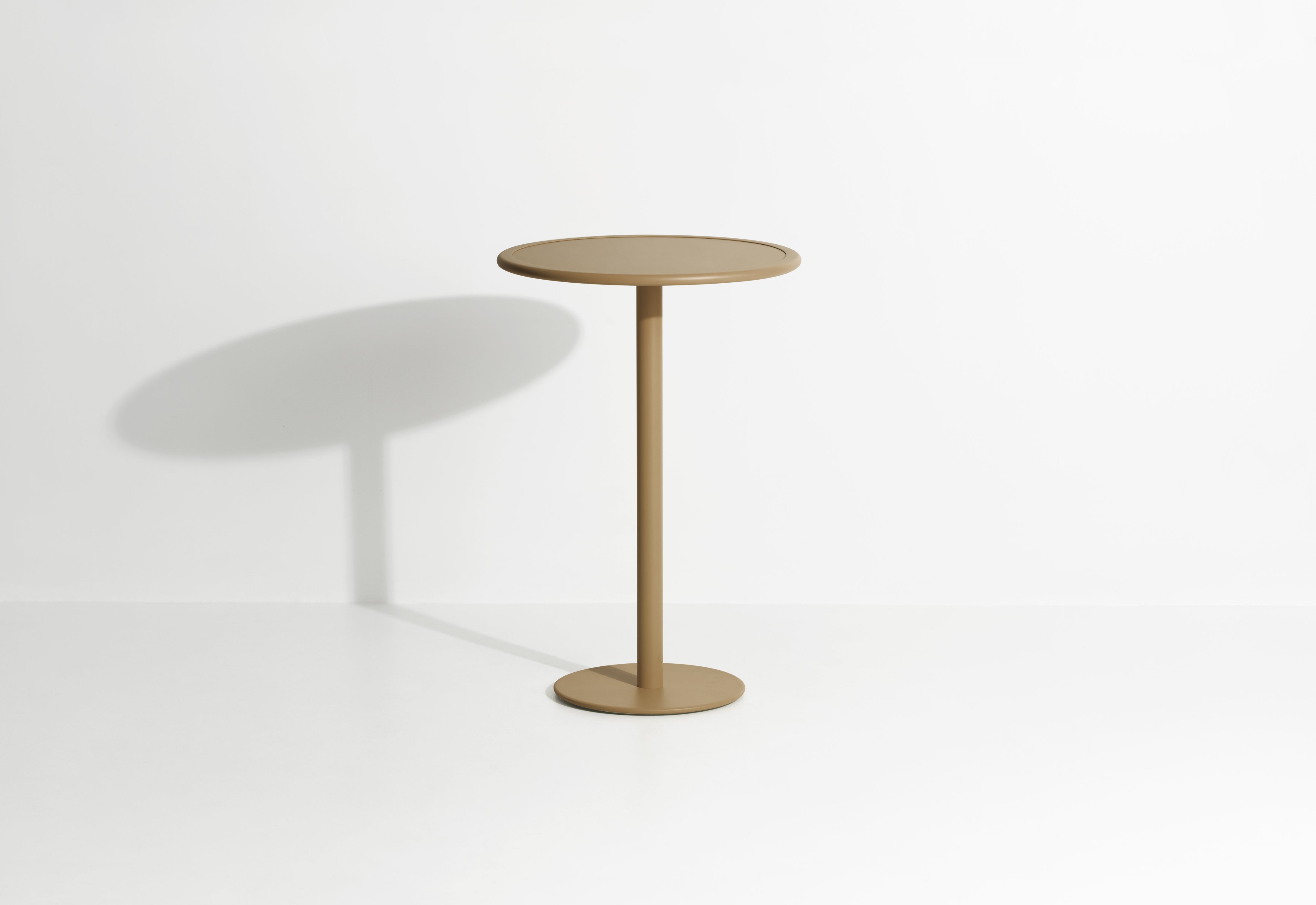 Petite Friture Week-End Round High Table in Gold Aluminium, 2017 For ...