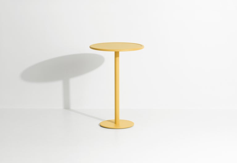 Petite Friture Week-End Round High Table in Saffron Aluminium, 2017 For ...