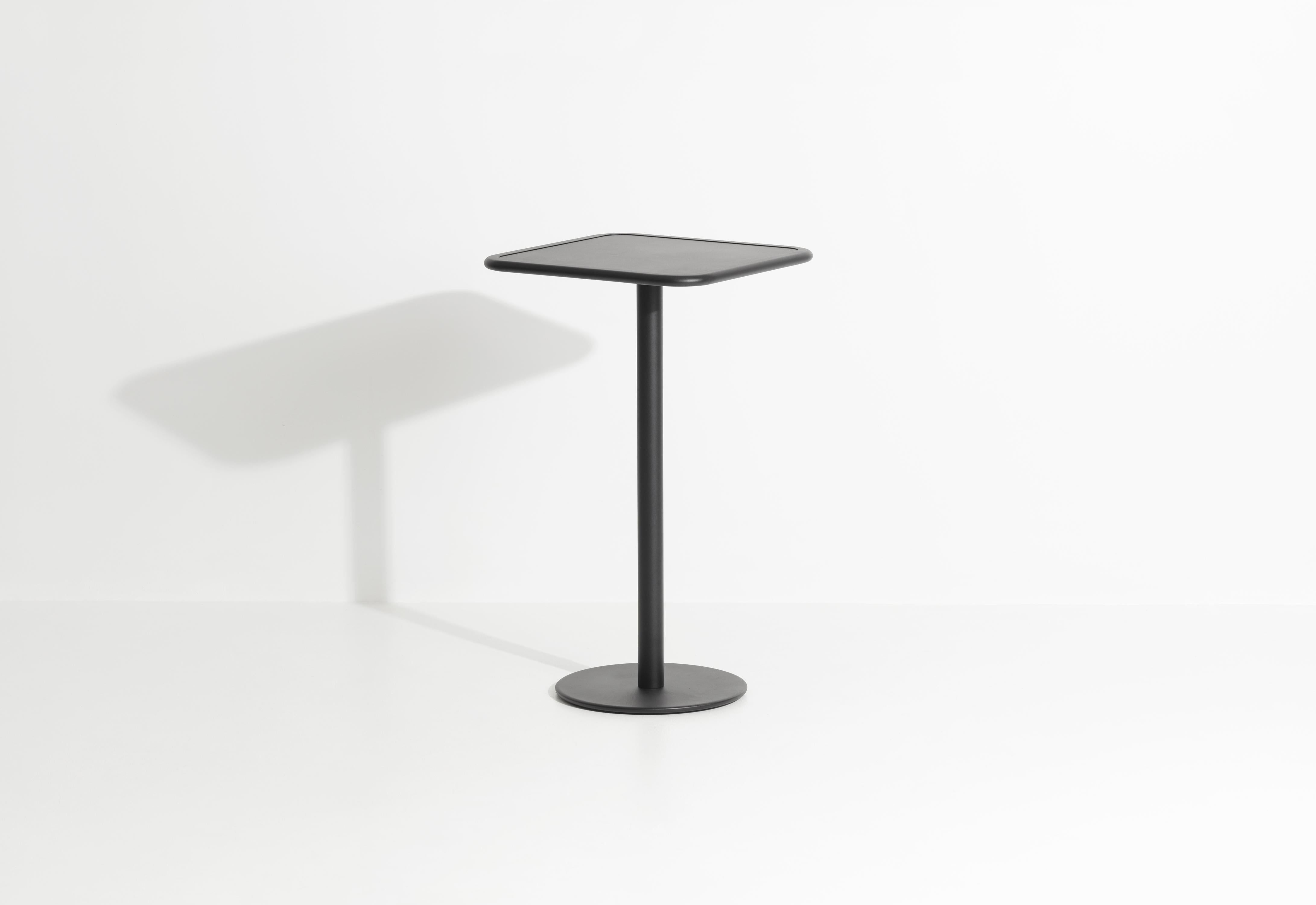 Petite Friture Week-End Square High Table in Black Aluminium, 2017 For ...