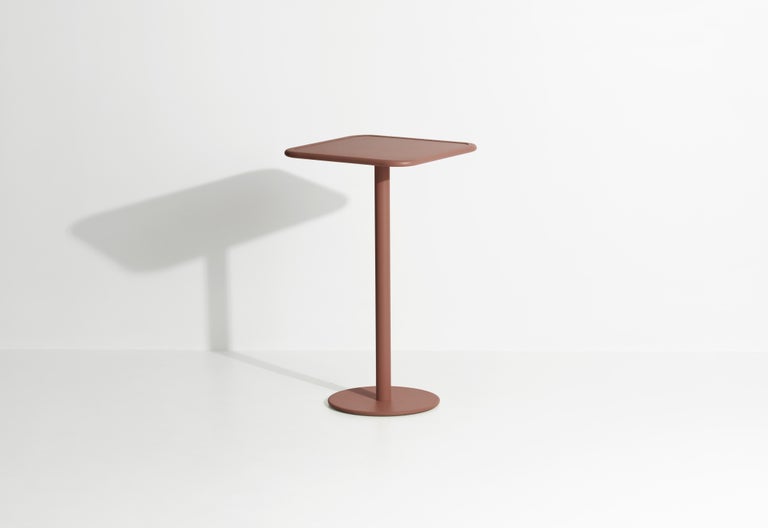 Petite Friture Week-End Square High Table in Terracotta Aluminium, 2017 ...