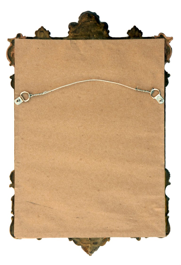 Petite Gilt Hand Carved European Beveled Mirror For Sale at 1stDibs