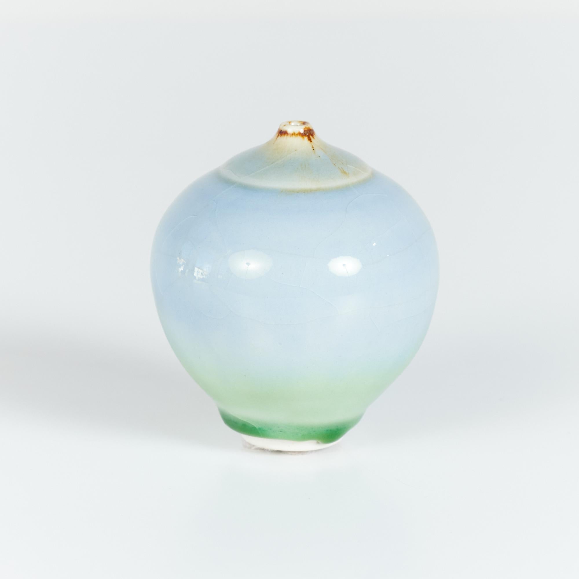 Petite Glazed Ceramic Bud Vase For Sale at 1stDibs