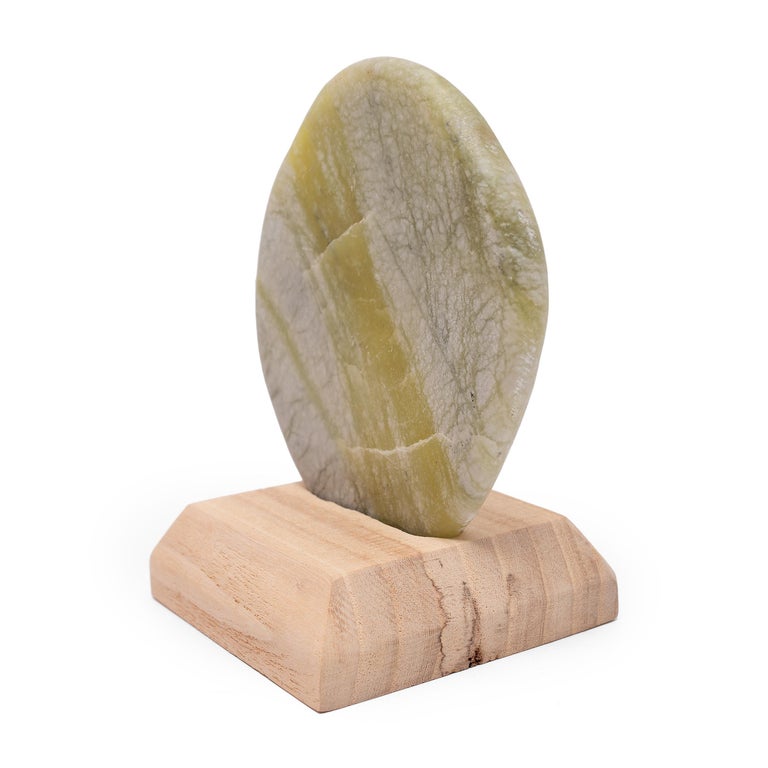 Petite Greenery Meditation Stone For Sale at 1stDibs