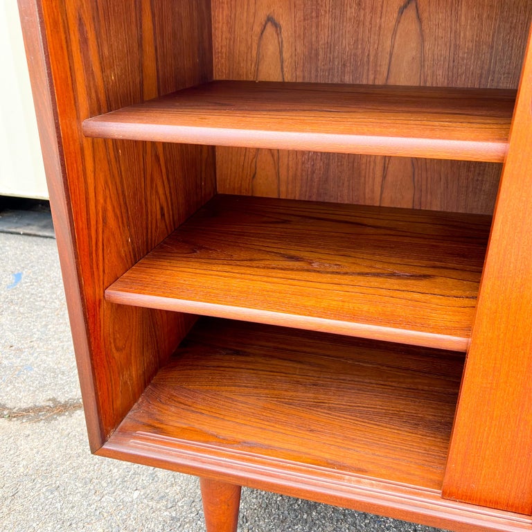 Petite IB Kofod-Larsen for Clausen and Son Teak Credenza w/ Sliding ...