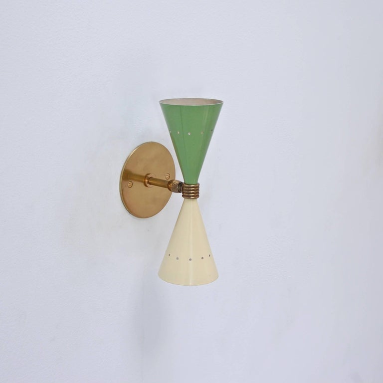 Petite Italian Cone Sconces at 1stDibs