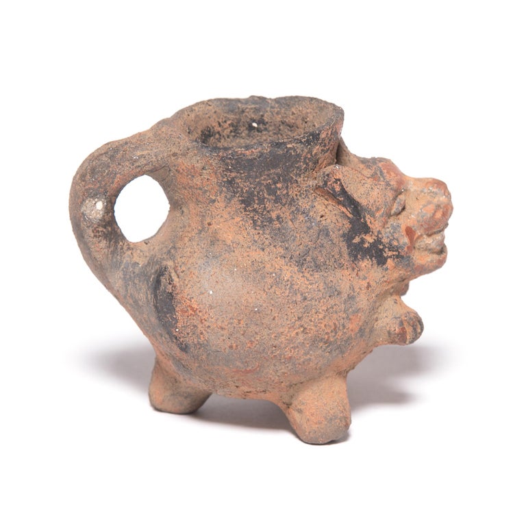 Petite Mesoamerican Jaguar Vessel at 1stDibs