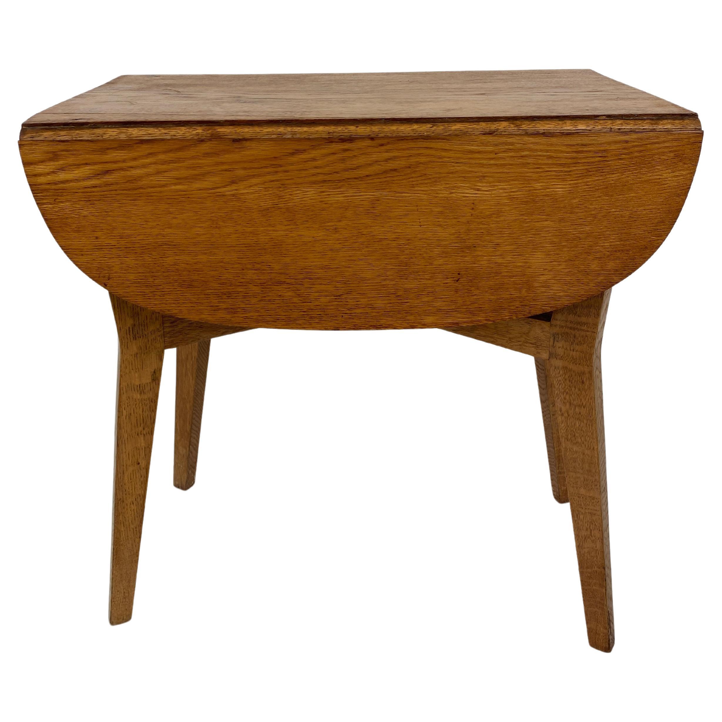 Antique Gateleg Table, Oak Oval Drop Leaf Table, Scotland 1920s, B1419 at 1stDibs