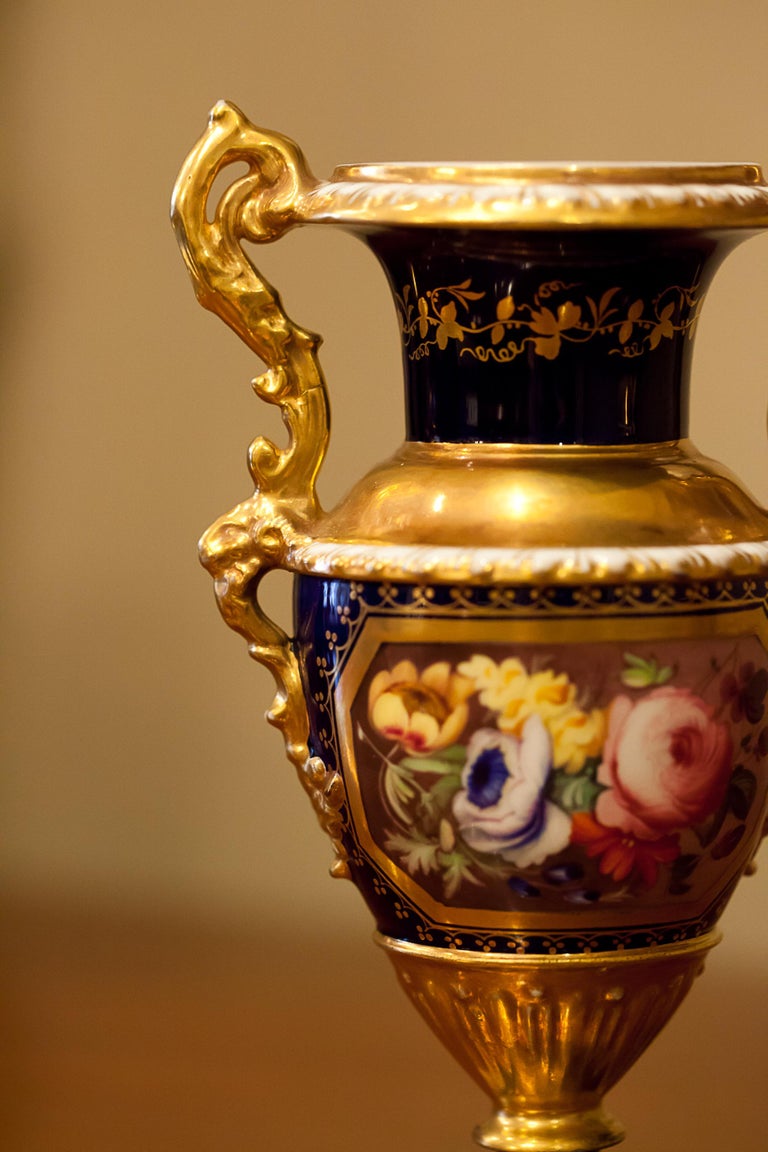 Petite Pair of English Hard-Paste Porcelain Vases, circa 1825 For Sale ...