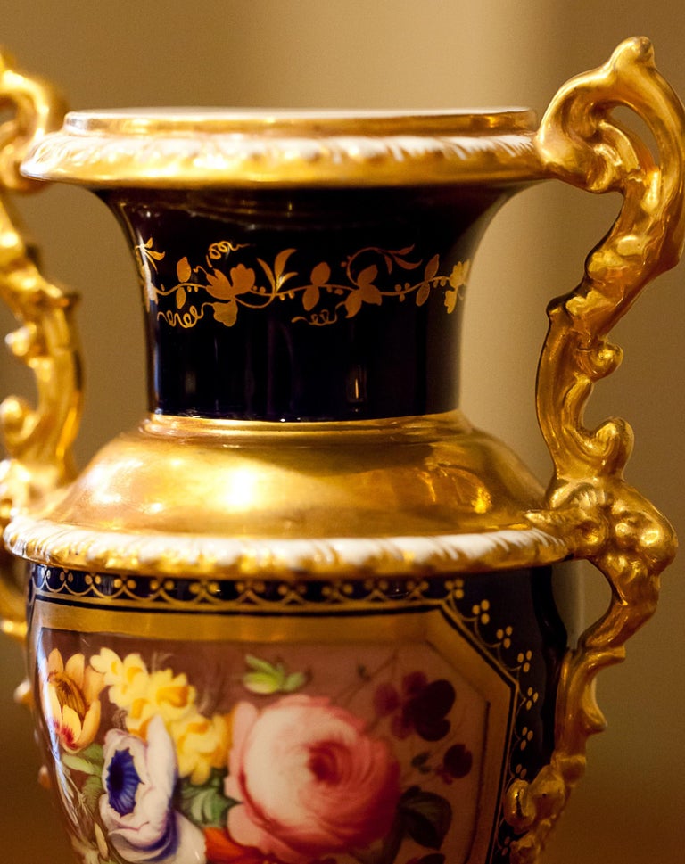 Petite Pair of English Hard-Paste Porcelain Vases, circa 1825 For Sale ...