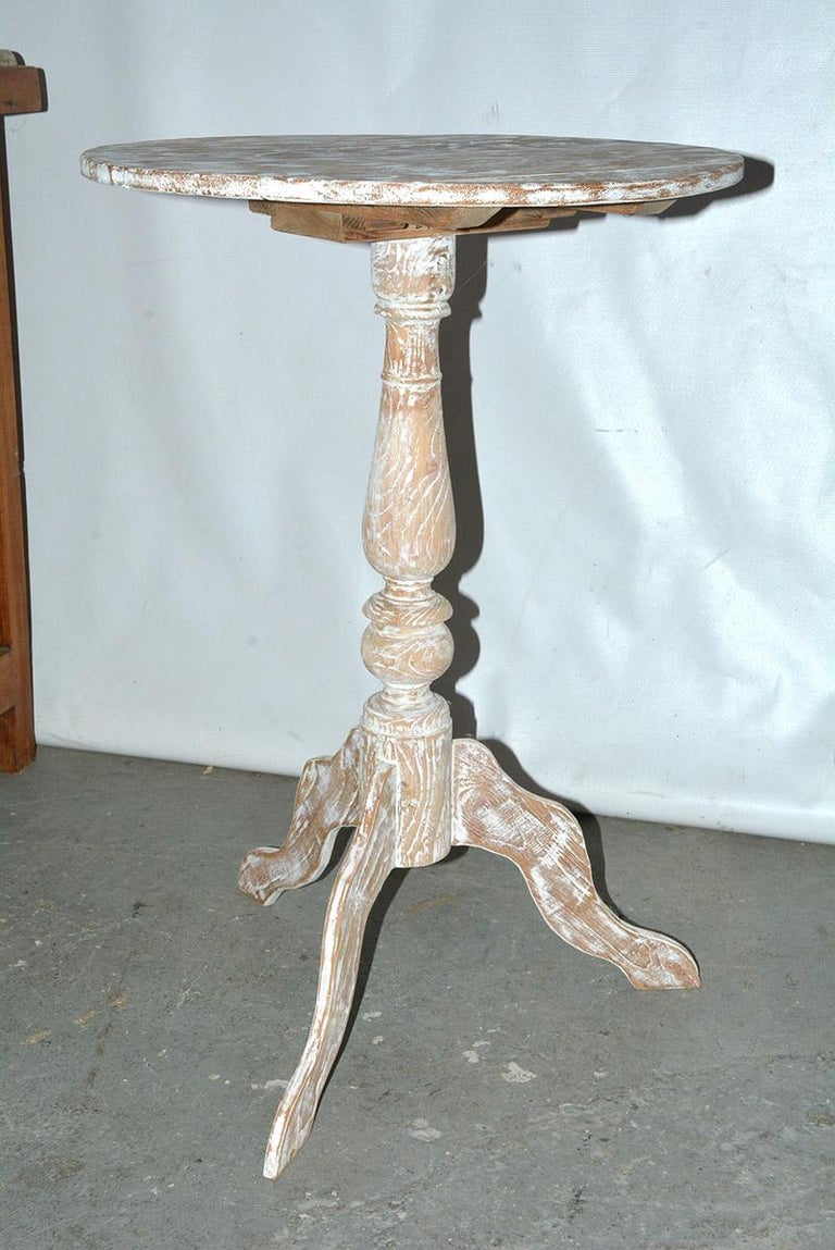 Petite Round Swedish Style Pedestal Wine Table at 1stDibs