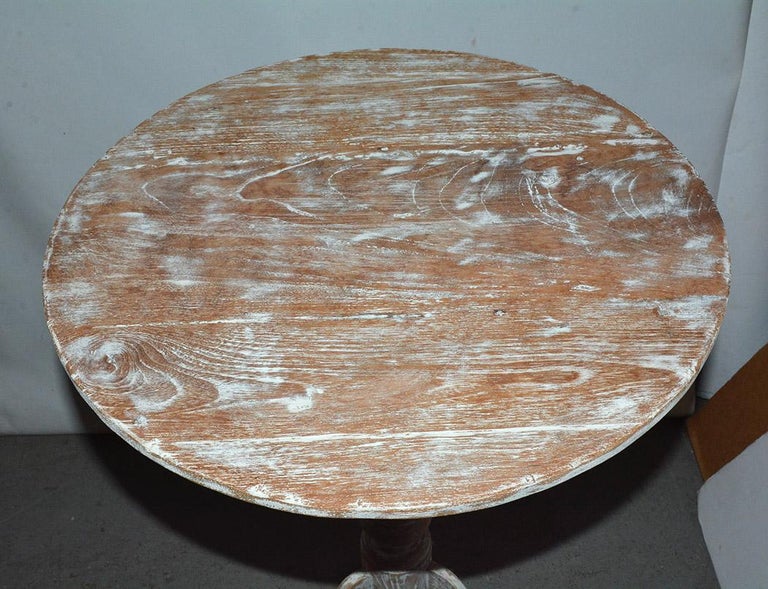 Petite Round Swedish Style Pedestal Wine Table at 1stDibs