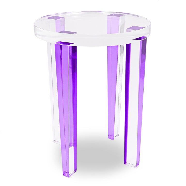 Petite Side Table in Purple Lucite For Sale at 1stDibs | purple side ...
