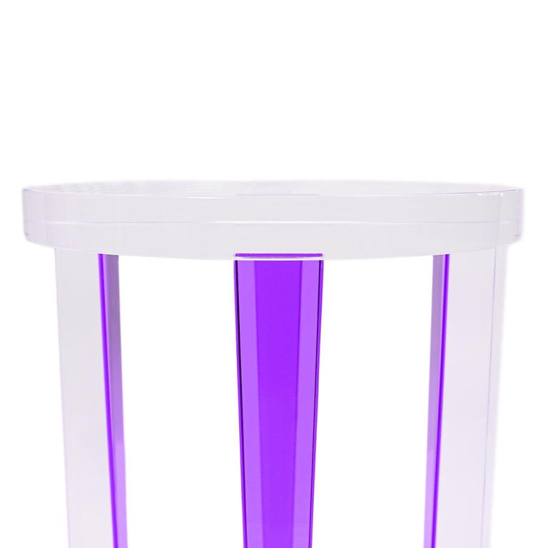 Petite Side Table in Purple Lucite For Sale at 1stDibs | purple side ...