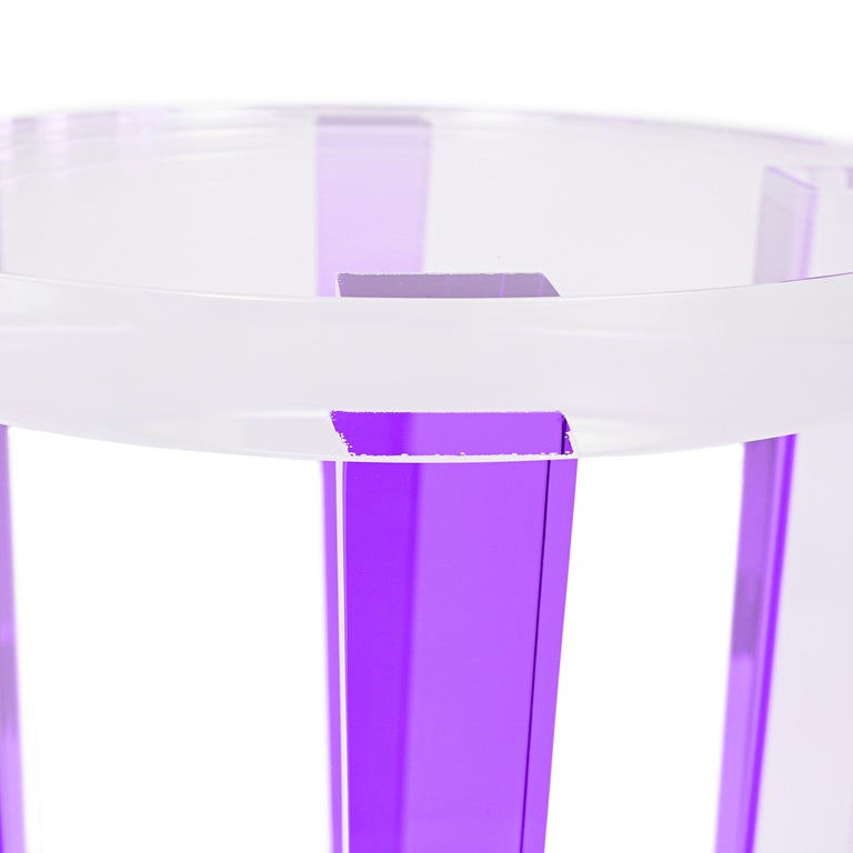 Petite Side Table in Purple Lucite For Sale at 1stDibs | purple side ...