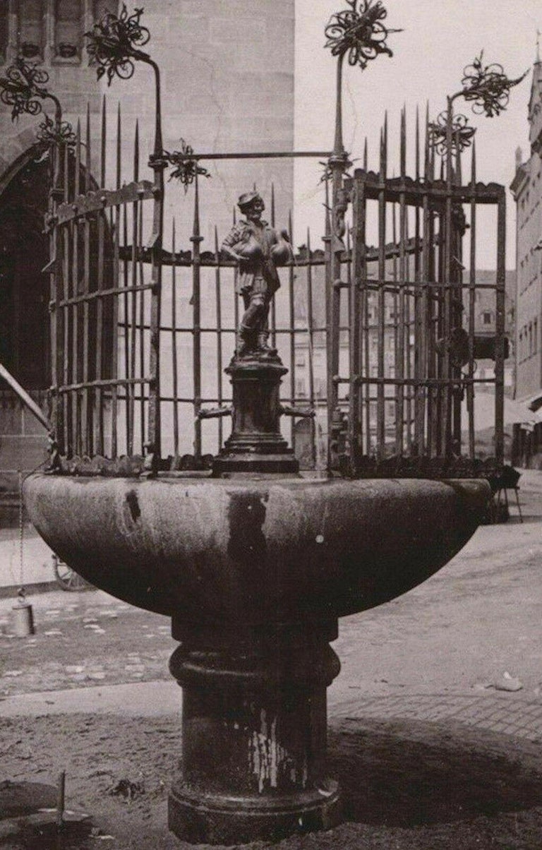 Petite Statue Figure of the Nuremberg Water Fountain Goose Man Antique ...