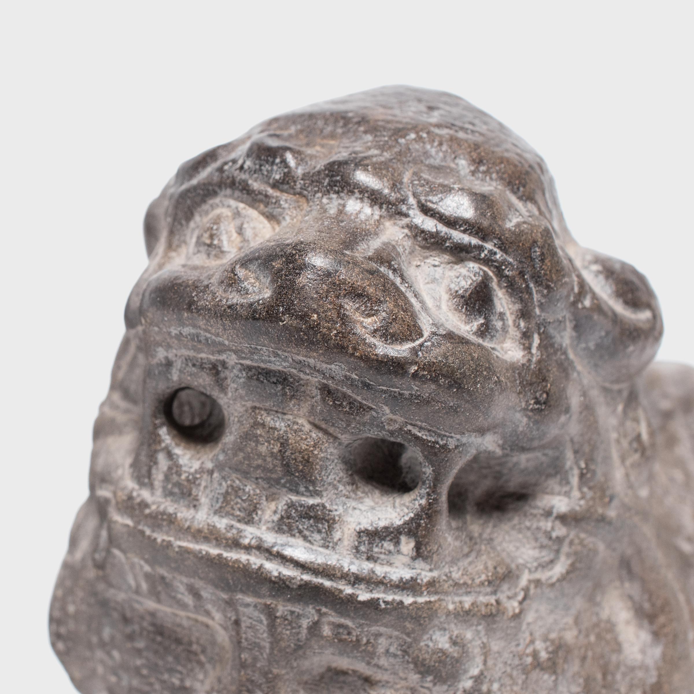 Petite Stone Fu Dog Guardian For Sale at 1stDibs
