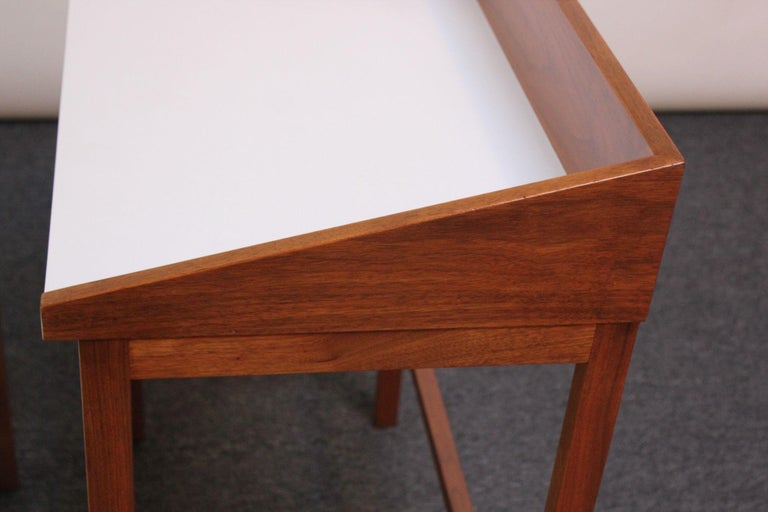 Petite Vanity/Writing Table with Stool Designed by Edward Wormley for ...