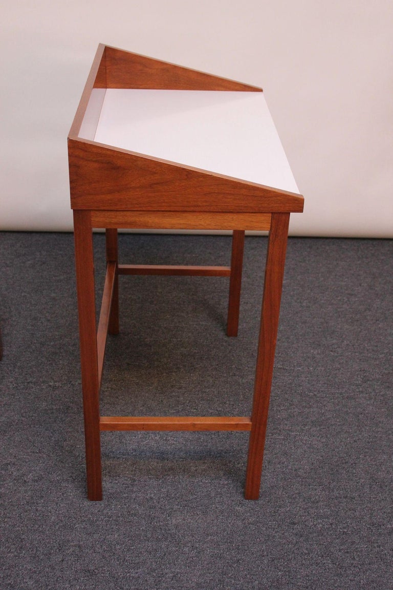 Petite Vanity/Writing Table with Stool Designed by Edward Wormley for ...