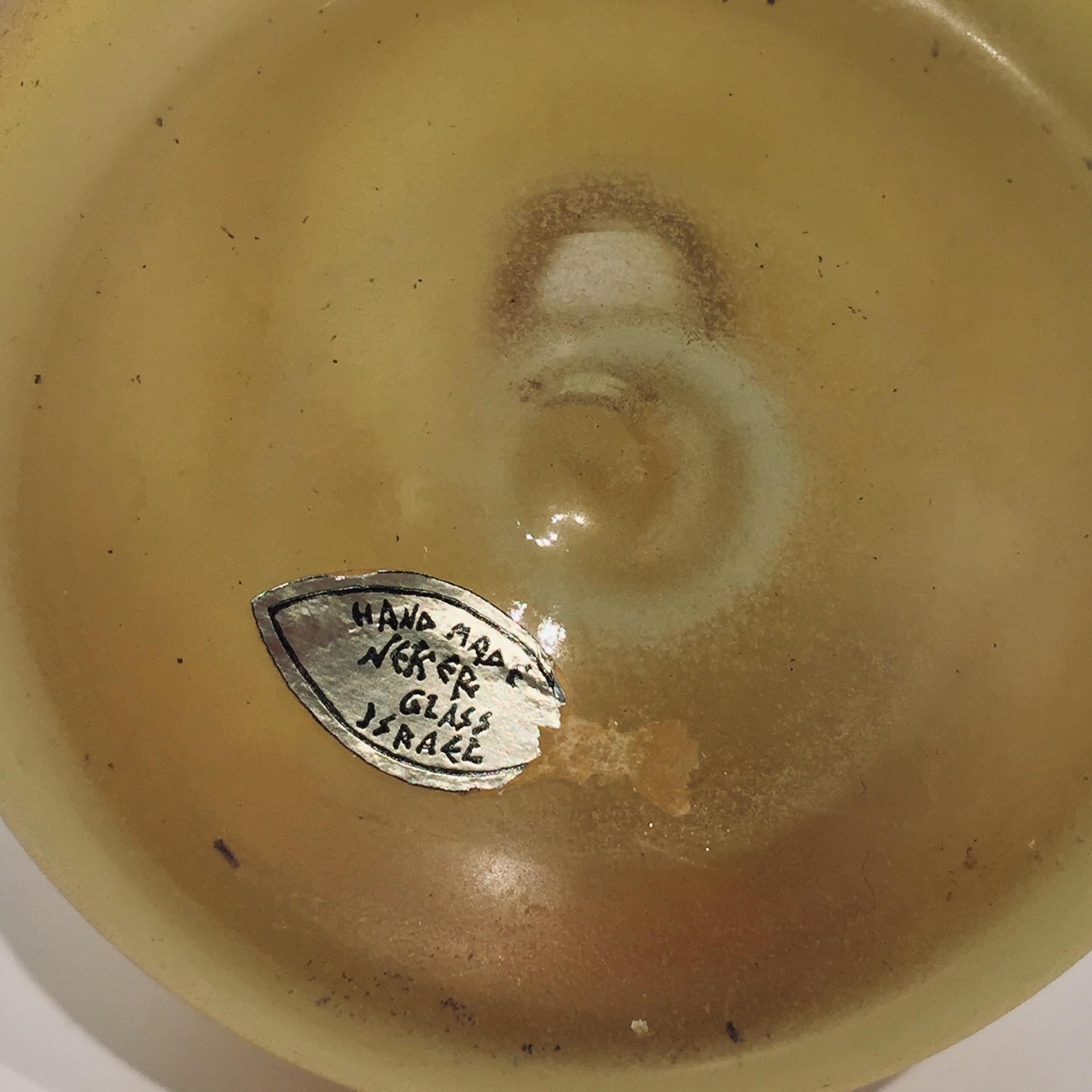 Petite Yellow Vase by Neker Glass Israel at 1stDibs | simron glass ...