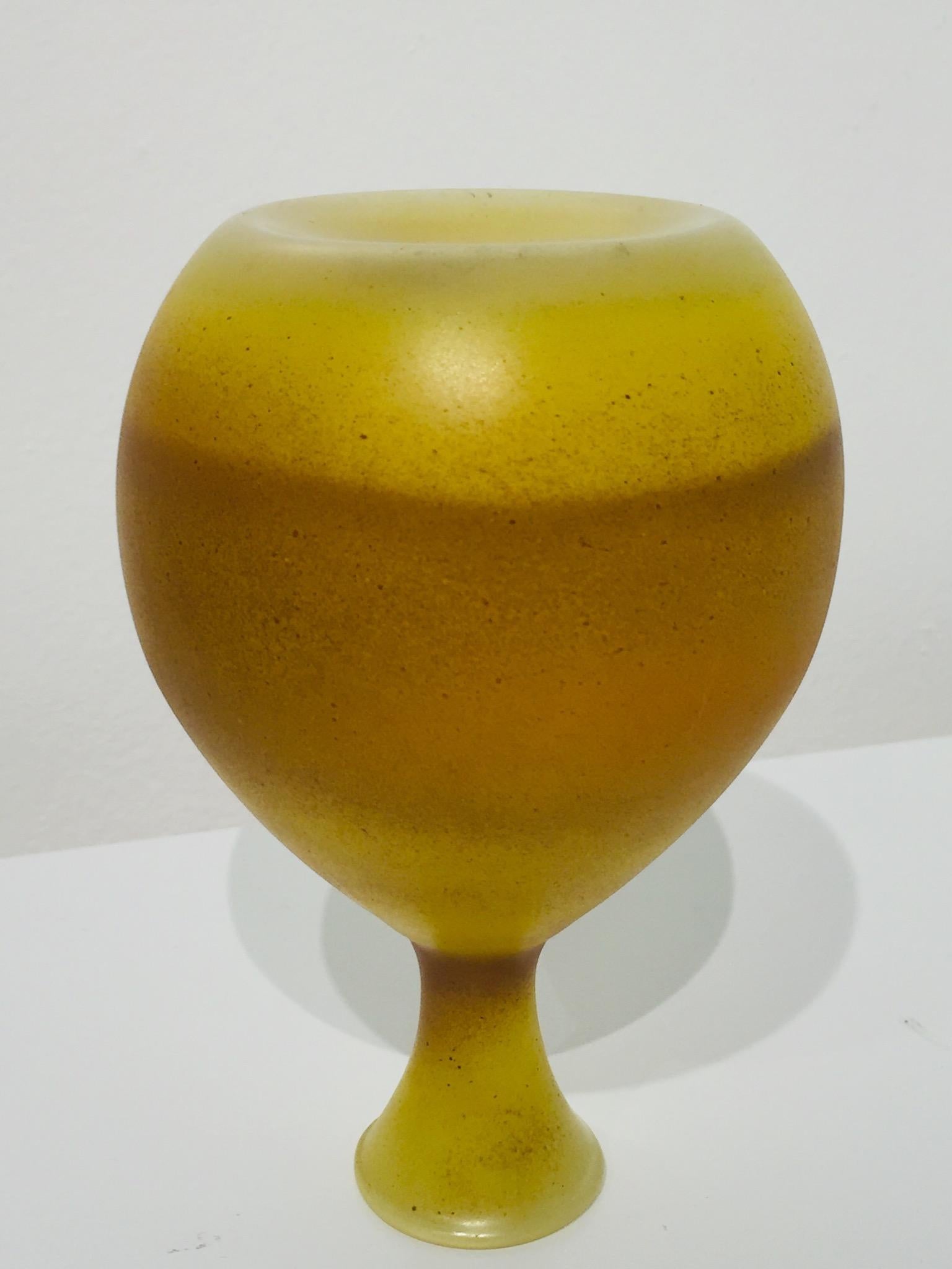 Petite Yellow Vase by Neker Glass Israel at 1stDibs | simron glass ...