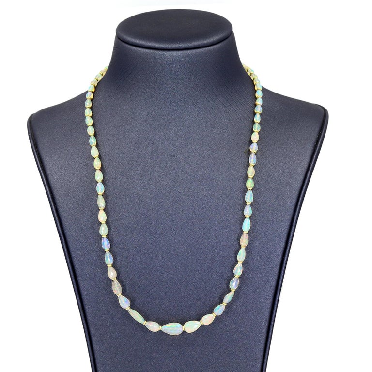 Petra Class Fiery Faceted Opal One-of-a-Kind Segments Necklace For Sale ...