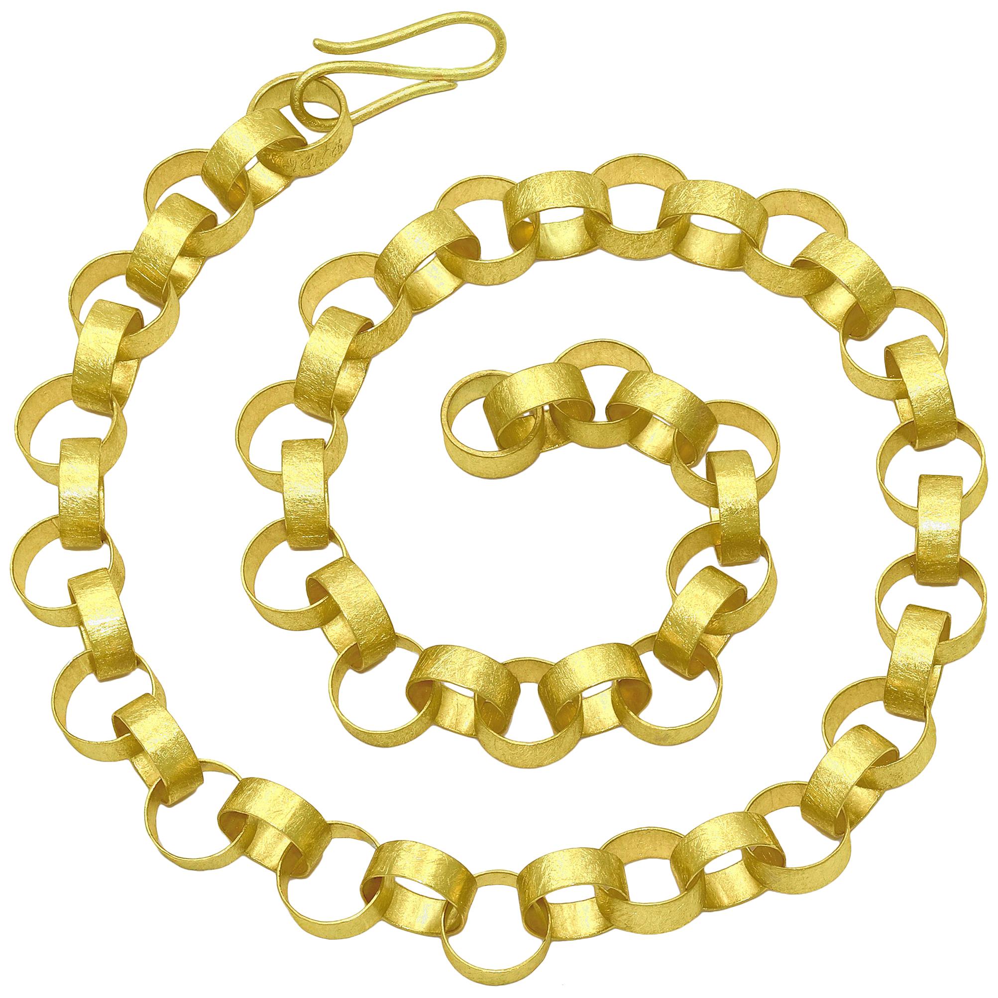 CARTIER PARIS Long Link Heavy Gold Chain at 1stDibs