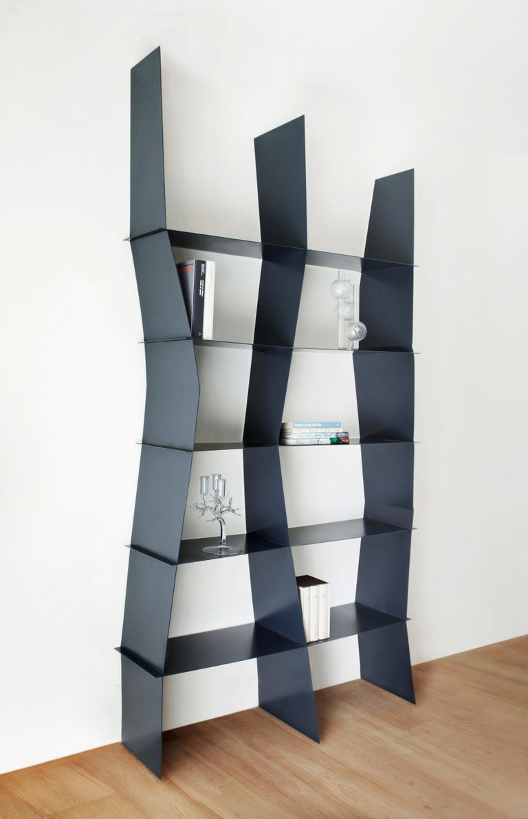 Petra Modular Luxury Bookshelf, Metal Structure in RAL Colors, Made in ...