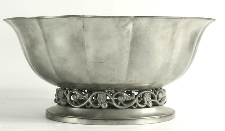 Pewter Art Deco Style Footed Bowl by Just Andersen For Sale at 1stDibs ...