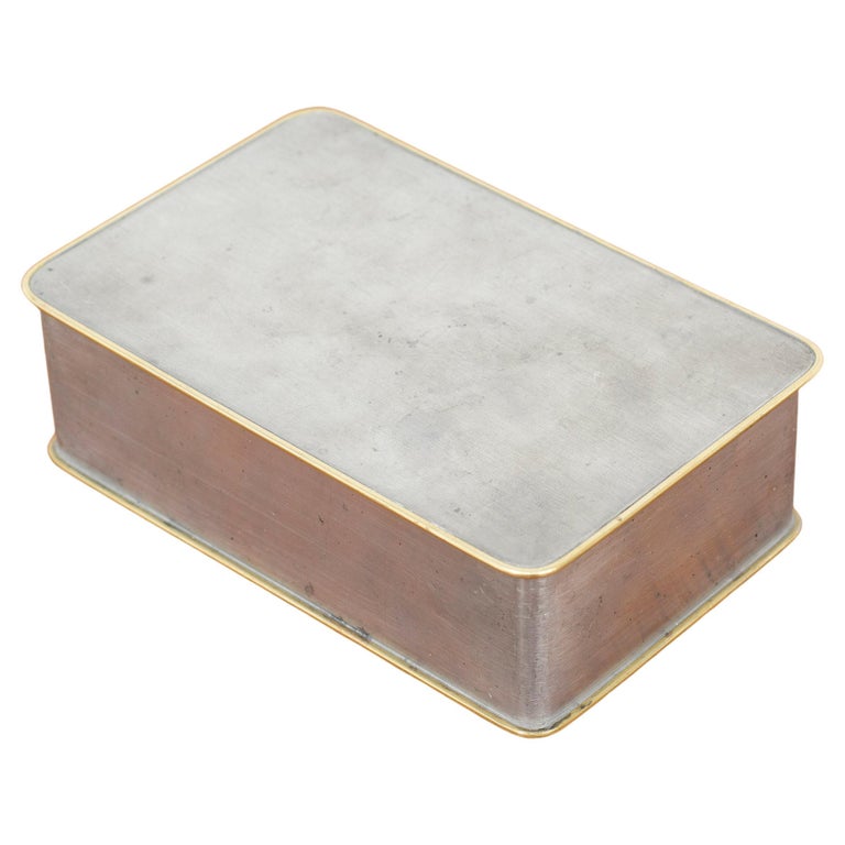 Pewter Box by Nils Fougstedt, Firma Svenskt Tenn, Sweden, 1953 For Sale ...