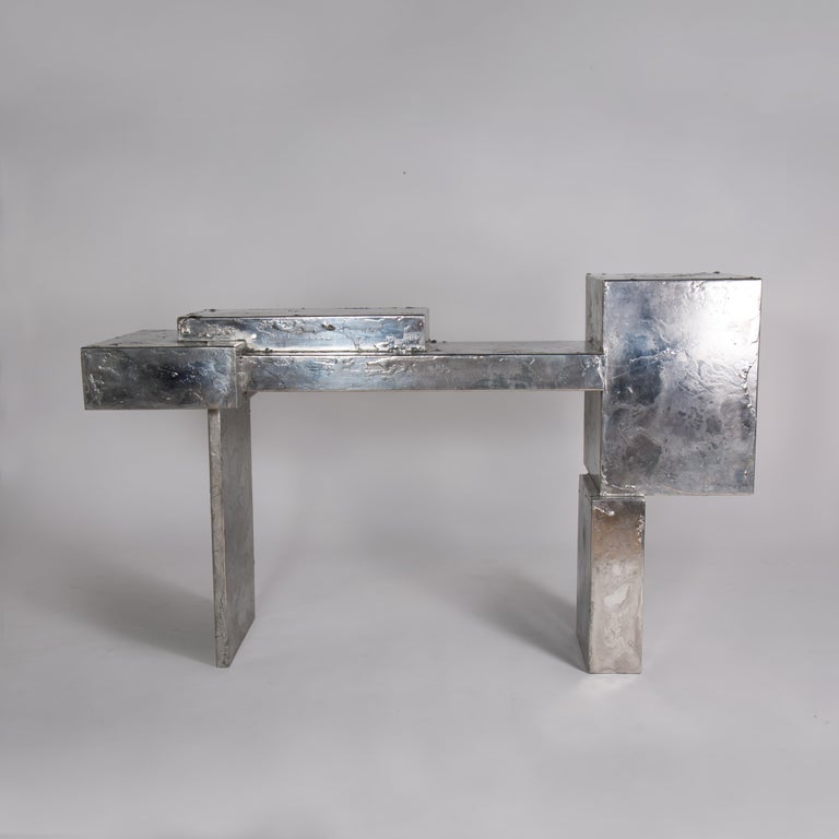 Pewter Console by Gentner Design For Sale at 1stDibs