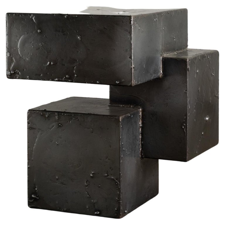 Pewter Side Table, Made from Pewter on Steel For Sale at 1stDibs