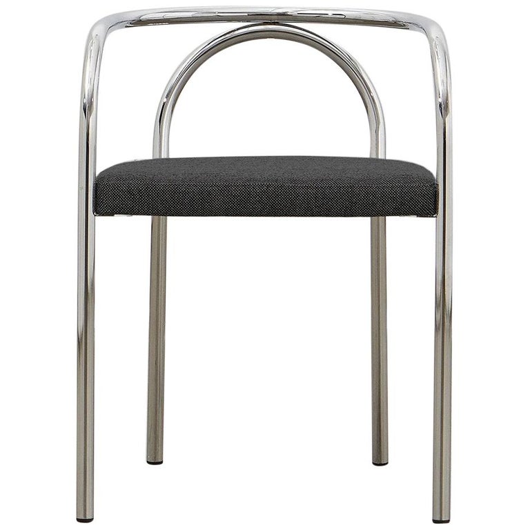 PH Chair, chrome, hallingdal black 190 For Sale at 1stDibs