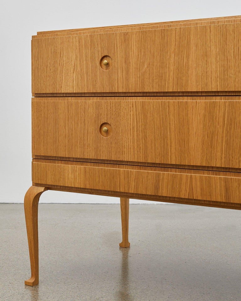 PH Grand Chest of Drawers, wood legs, natural oak veneer, white ash ...