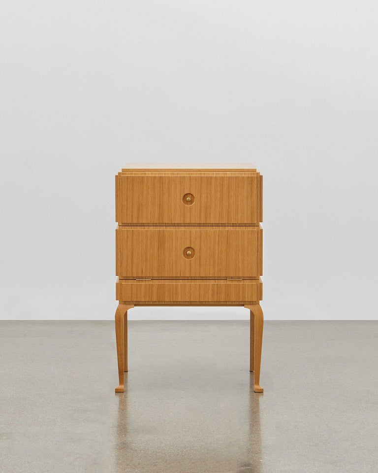 PH Small Drawer Chest, wood legs, natural oak veneer, white ash wood ...