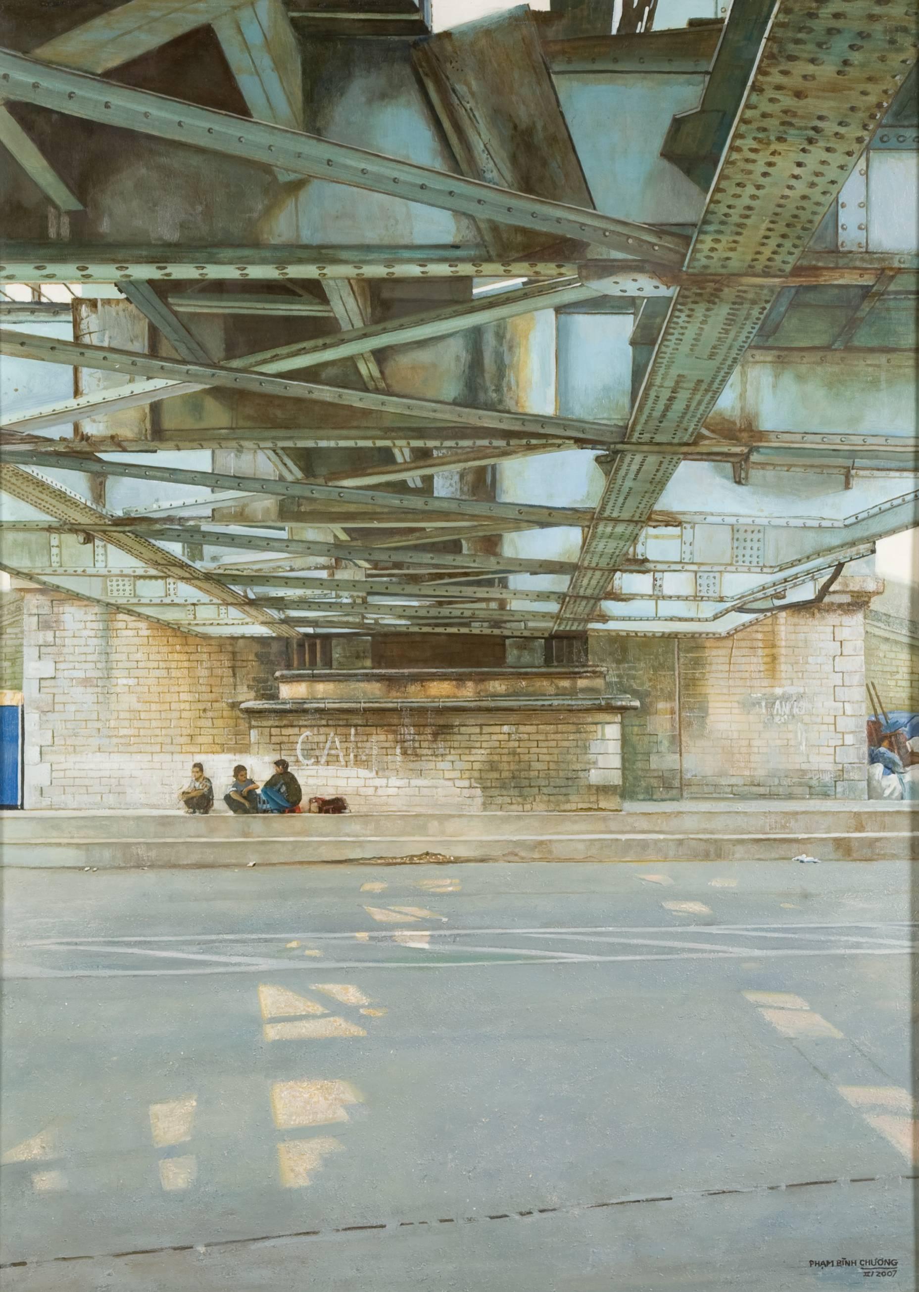 Pham Luan - Sav Jon Beach, Pham Luan Large Impressionist Oil on Canvas ...