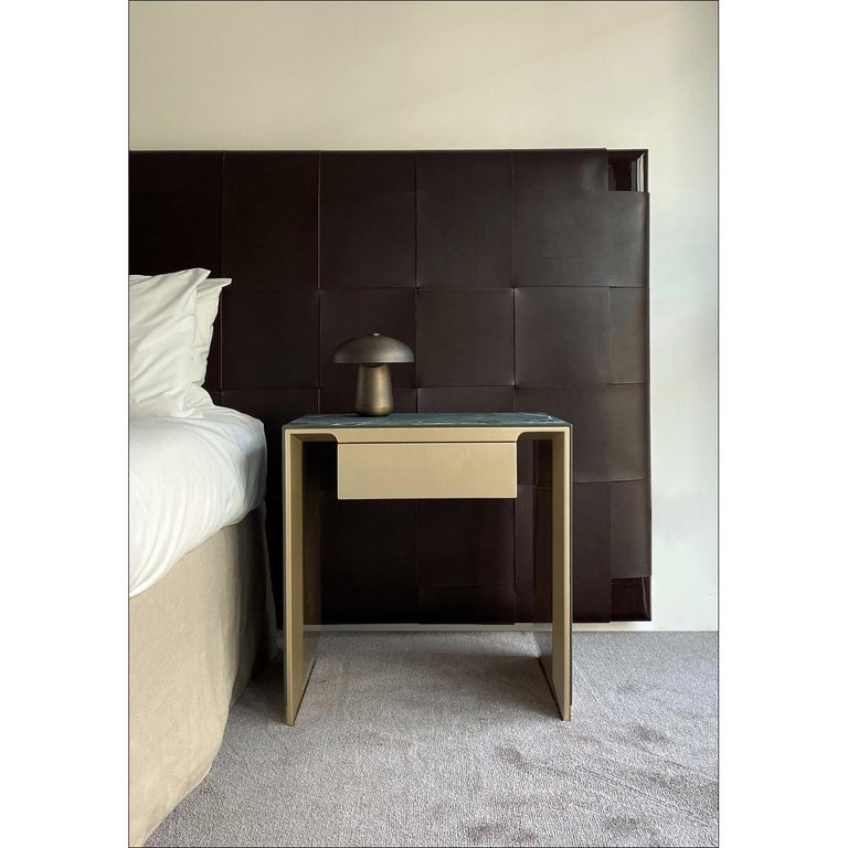Phantom, the night stand in matt marble effect ceramic For Sale at 1stDibs