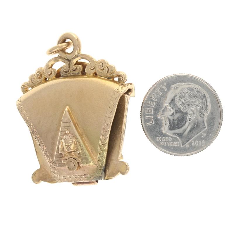 Pharaoh's Bust Pendant, 14k Gold Converted Antique Masonic Shriners ...