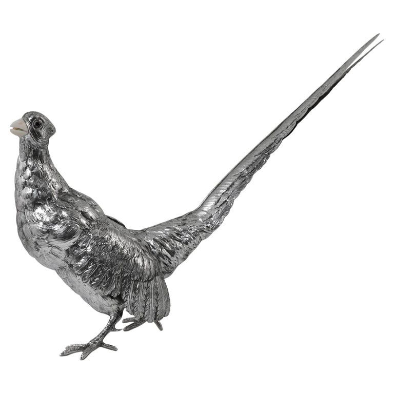 Pheasant by Alcino Silversmith 1902 in Sterling Silver 925 with Bone ...