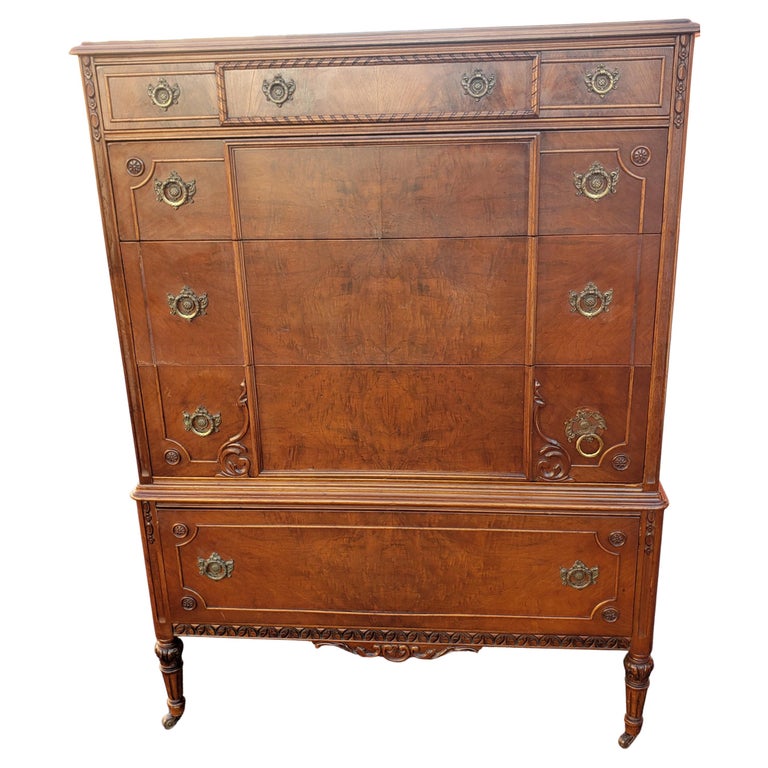 Phenix Furniture Renaissance Revival Walnut Vanity with Mirrors, Circa ...