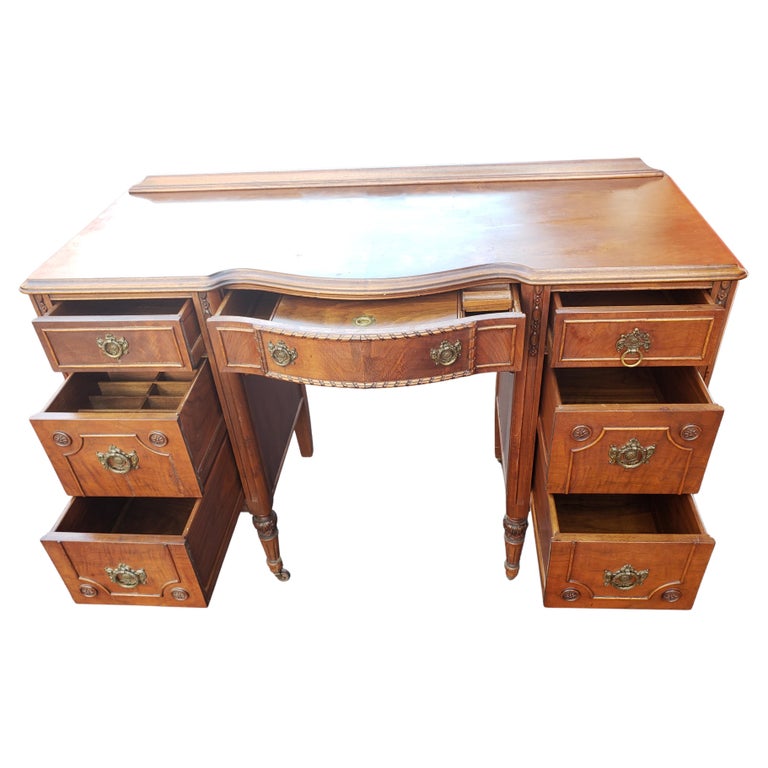 Phenix Furniture Renaissance Revival Walnut Vanity with Mirrors, Circa ...